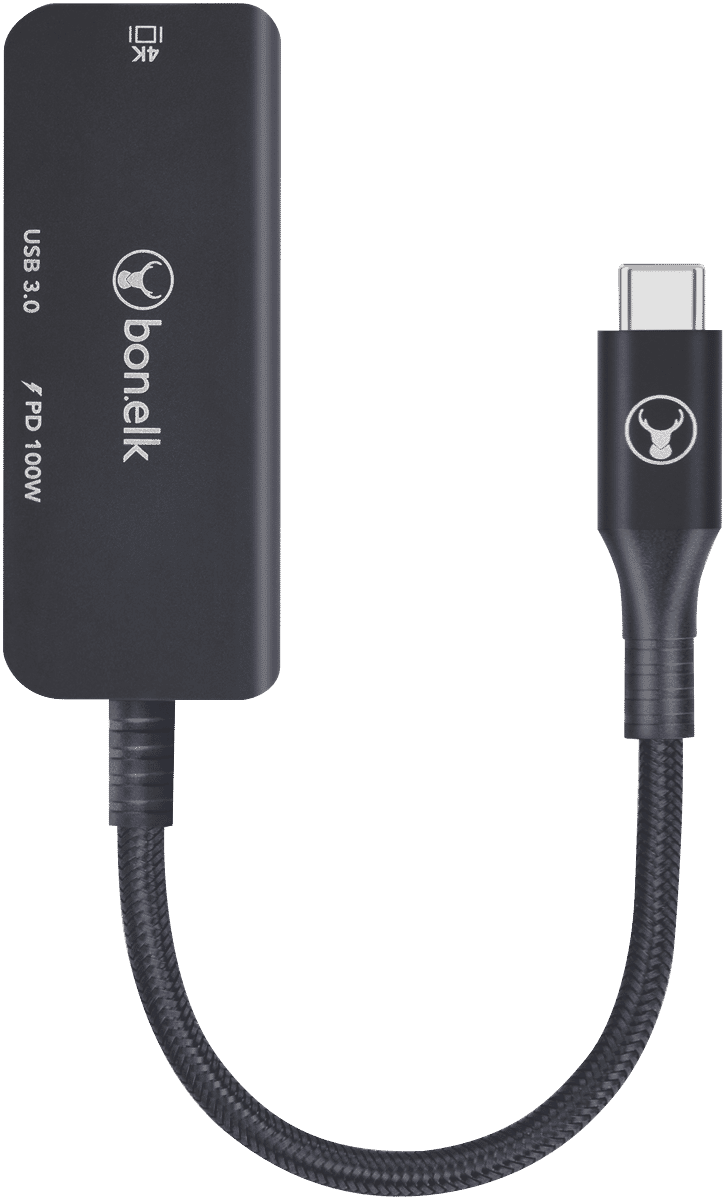 Bonelk Long-Life 3in1 Multiport Hub (Black) – Rewards Shop Australia