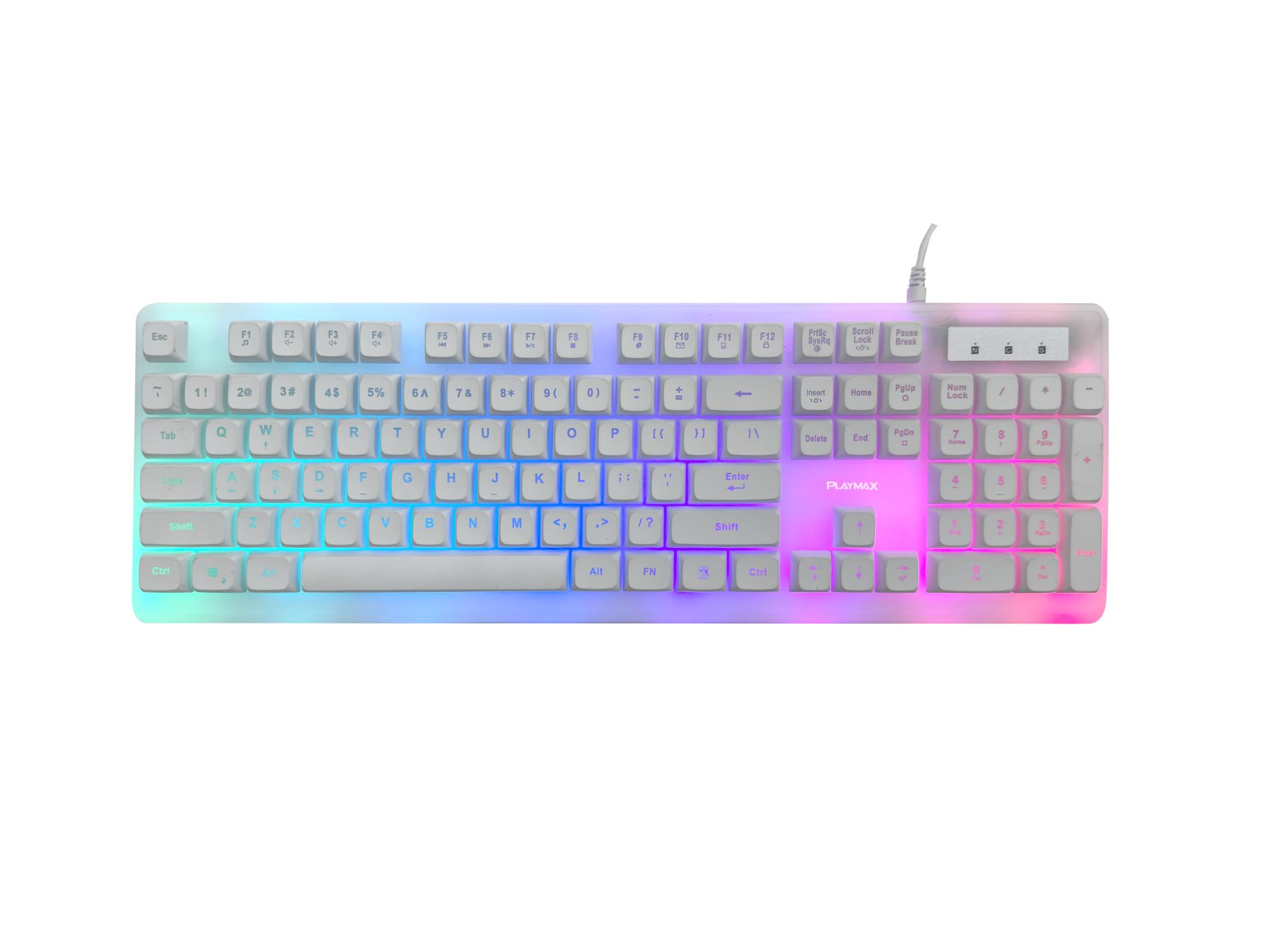 Playmax Aurora Gaming Keyboard (White) – Rewards Shop Australia